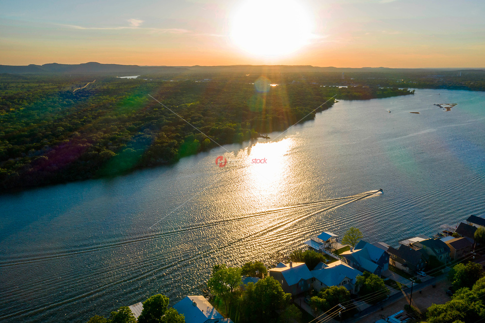 Aerial-view-from-Lookout-Mountain-of-Lake-LBJ-in-Kingsland-Texas ...